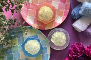 Embedded Carnation Melt and Pour Soap Bars
